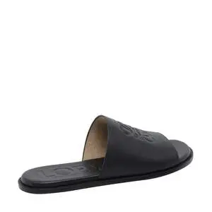 Loewe Anagram Embossed Leather Slides