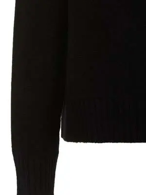 JIL SANDER Cashmere Blend High Neck Sweater - Black