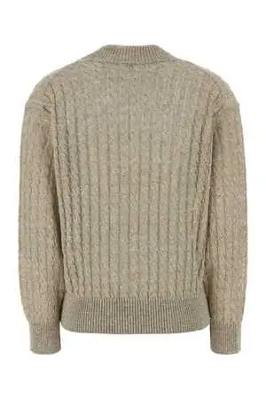 Brunello Cucinelli Dove Grey Linen Blend Sweater