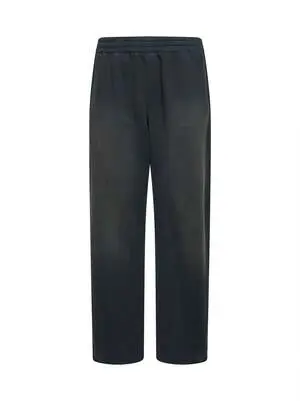 GOLDEN GOOSE Black Bleached Cotton Fleece Journey Jogging Trousers - Multicolor