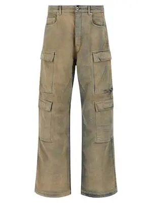 Rick Owens Double Cargo Jeans - Cream