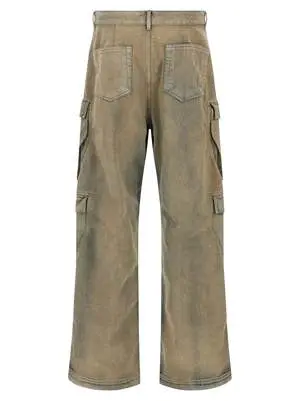 Rick Owens Double Cargo Jeans - Cream