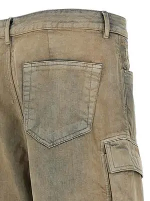 Rick Owens Double Cargo Jeans - Cream
