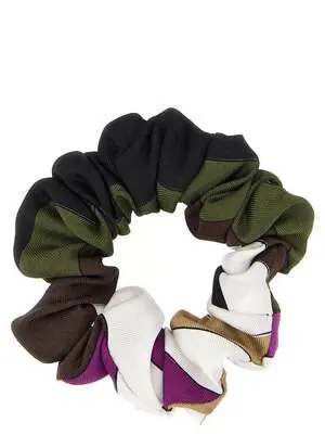 Emilio Pucci Iride" Print Silk Twill Hair Elastic - Multicolor