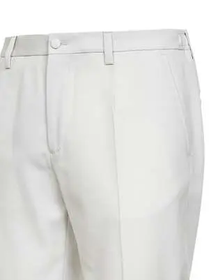 Dolce & Gabbana Light Beige Wool Poplin Trousers - Multicolor
