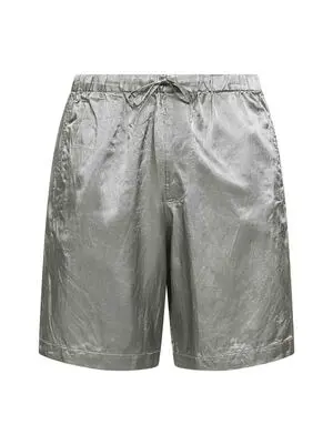 Dries Van Noten Dries Van Noten Mint Green Viscose And Cotton Shorts Multicolor