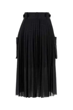 Sacai Embroidered Polyester Skirt