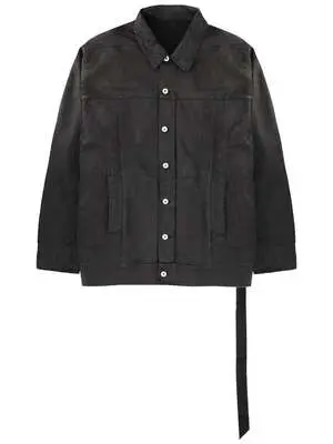 Rick Owens Jumbo Worker Jacket In Cotton - Black