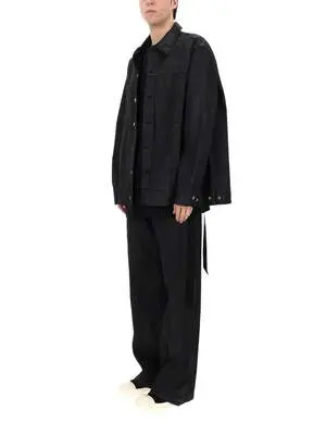 Rick Owens Jumbo Worker Jacket In Cotton - Black