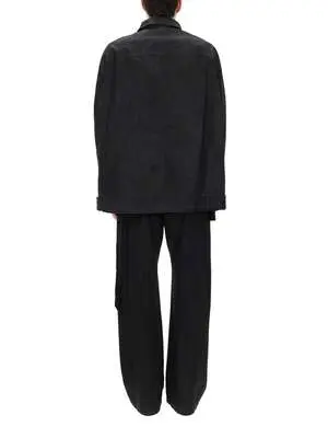 Rick Owens Jumbo Worker Jacket In Cotton - Black