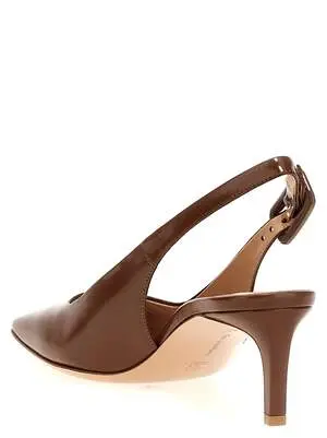 GIANVITO ROSSI Slingbacks With Square Toe And Adjustable Strap