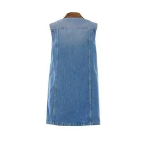 Versace Flared Denim Dress With Logo
