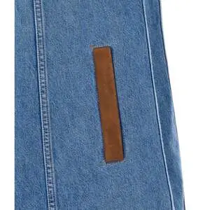 Versace Flared Denim Dress With Logo