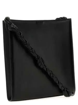 JIL SANDER Braided Leather Shoulder Strap Bag - Black
