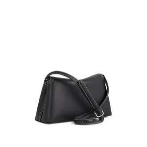 TOTEME T-lock Clutch Bag In Textured Leather - Black