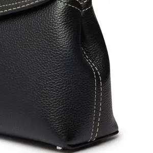 TOTEME T-lock Clutch Bag In Textured Leather - Black