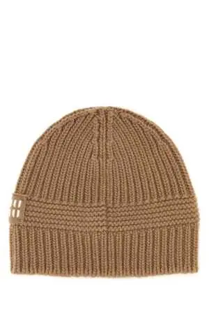 Miu Miu Ribbed Beanie Hat - Brown