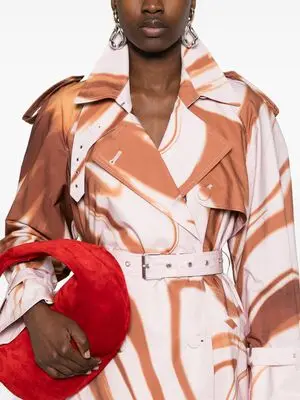 Dries Van Noten Printed Cotton Trench Coat - Multicolor