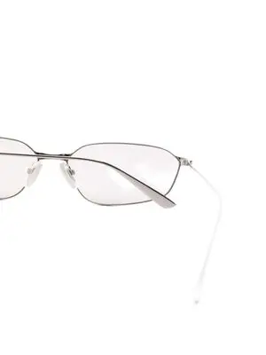 Balenciaga Silver Geometric Frame Sunglasses