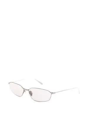Balenciaga Silver Geometric Frame Sunglasses