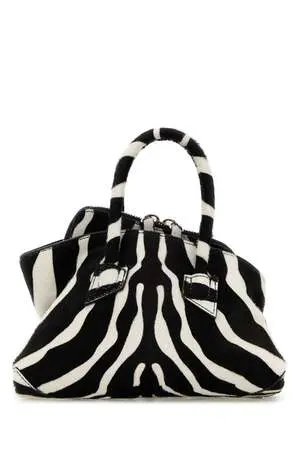 Attico THE ATTICO Printed Calf Hair Mini La Passeggiata Handbag Multicolor