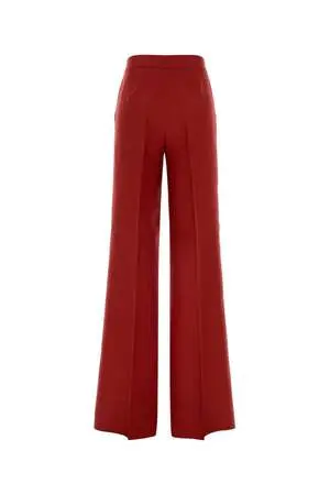 Max Mara Linen Palazzo Pants - Red