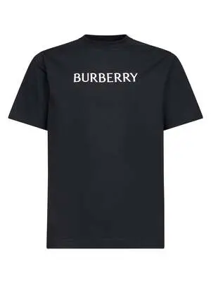 Burberry Black Cotton Logo T-shirt - Multicolor