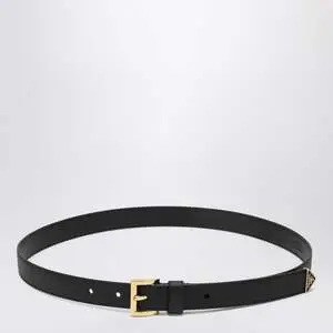 Prada Saffiano Leather Belt With Gold Tone Hardware