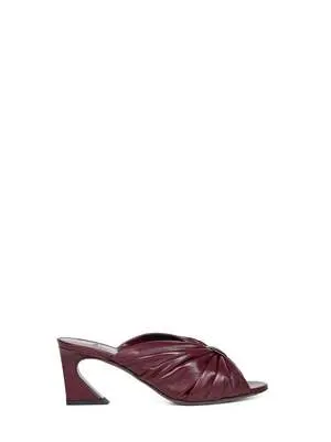 Fendi Burgundy Arco Slide Sandals - Multicolor