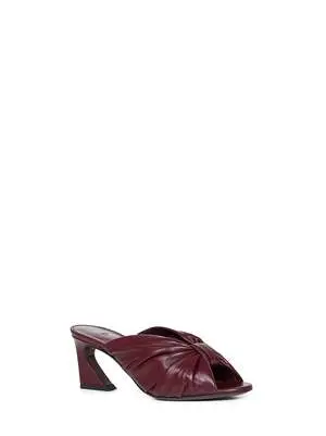 Fendi Burgundy Arco Slide Sandals - Multicolor