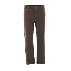 Brunello Cucinelli Tailored Cotton Trousers - Brown