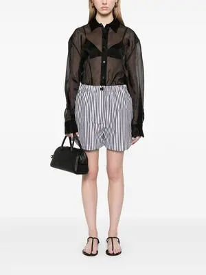 Sportmax Striped Cotton Shorts