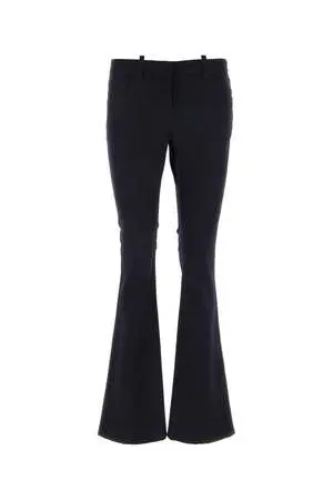 Off-White Midnight Wool Flare Trousers - Blue