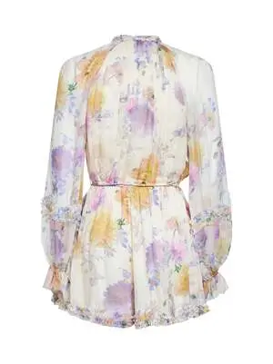 Zimmermann Dahlia Print Viscose Playsuit - Multicolor