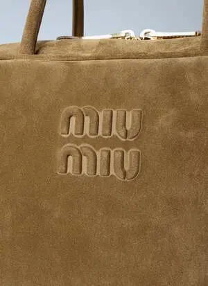 Miu Miu Suede Beau Handbag - Green