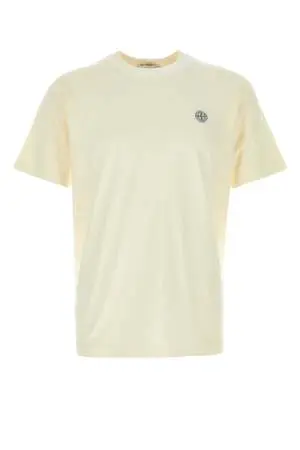 Stone Island Cream Cotton T-shirt