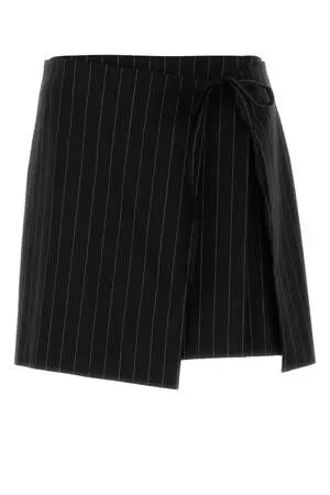 Sportmax Embroidered Stretch Wool Blend Fatti Mini Skirt - Multicolor
