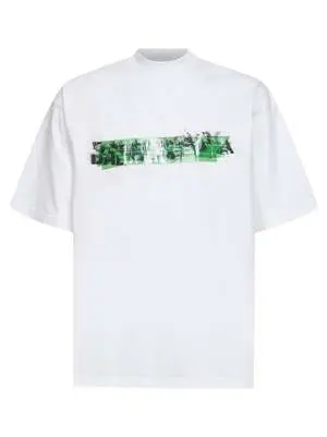 Balenciaga White Messy Spray Medium Fit T-shirt - Multicolor