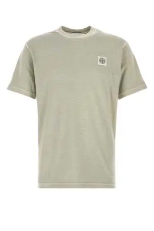 Stone Island Dove Grey Cotton T-shirt