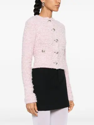 Balenciaga Bouclé Cropped Jacket - Multicolor