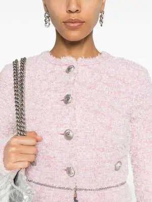 Balenciaga Bouclé Cropped Jacket - Multicolor
