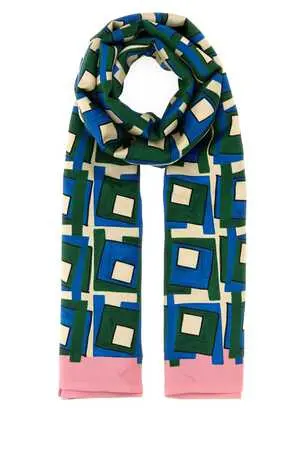 Miu Miu Printed Silk Foulard - Multicolor