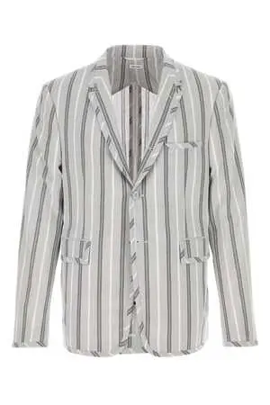 Thom Browne Embroidered Cotton Blazer - Multicolor
