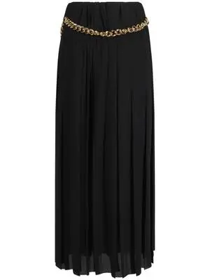 Balenciaga Pleated Chain Embellished Skirt - Multicolor