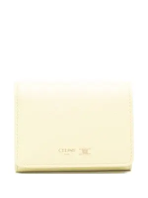Celine Triomphe Stamp Leather Wallet - Multicolor