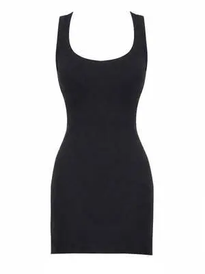 Attico Viscose Blend Mini Dress - Black