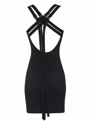 Attico Viscose Blend Mini Dress - Black