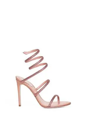 Rene Caovilla Phard Cleo 105 Jeweled Ankle Wrap Stiletto Sandals - Multicolor
