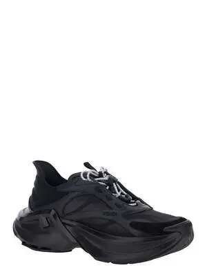 Fendi F-light' Low Top Sneakers With Ff Motif And Chunky Sole - Black