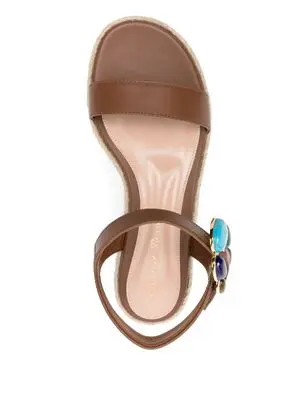 GIANVITO ROSSI Platform Sandals With Buckle-fastening Ankle Strap - Multicolor